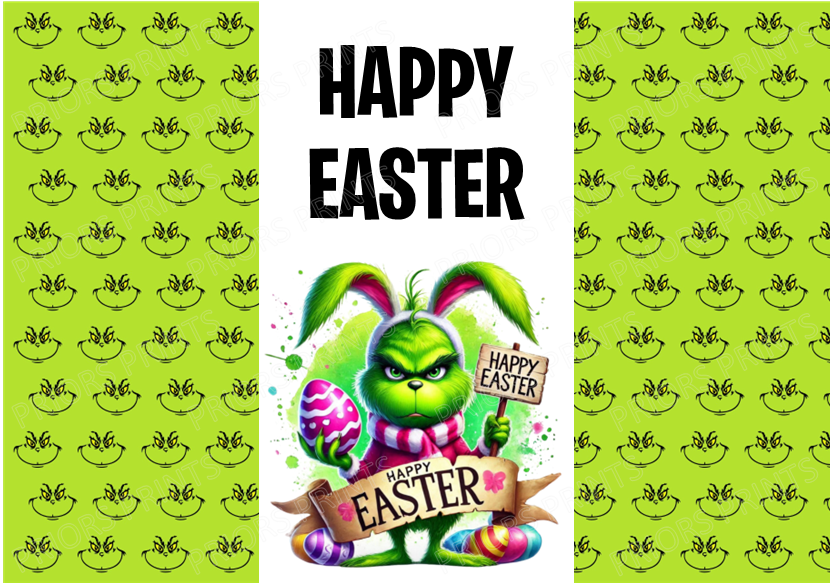 The Grinch Easter Chocolate Bar Wrapper – Prior's Prints, Presents & Crafts